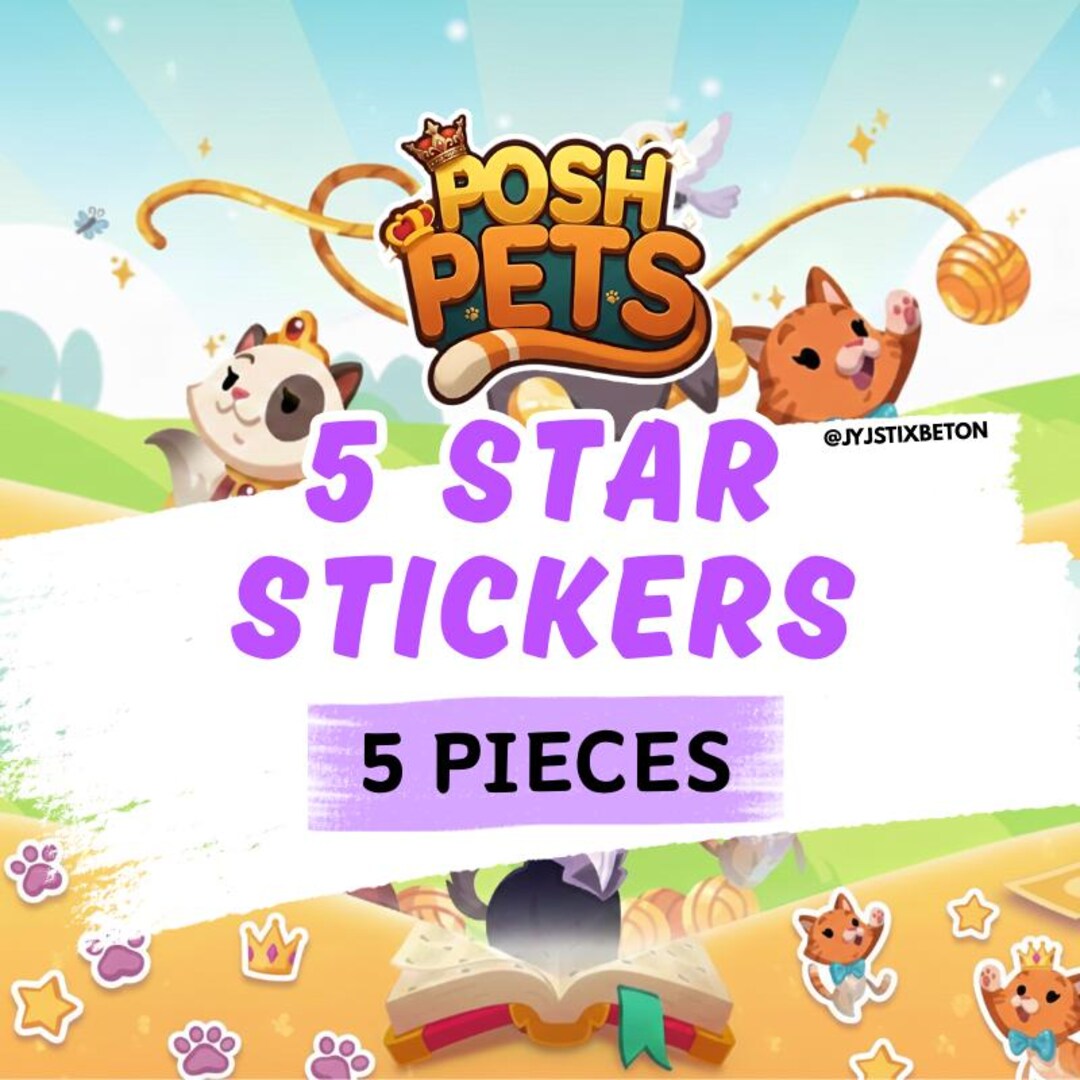 5 STAR - Monopoly Go Stickers (5 Pcs) - Etsy