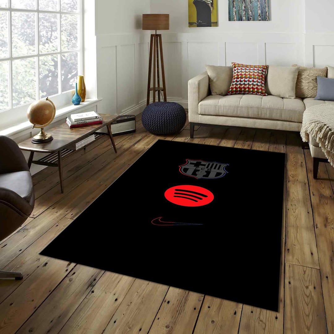 FC Barcelona Rug, Modern Rug, Barca Decor, Football Rug, Sports Team ...