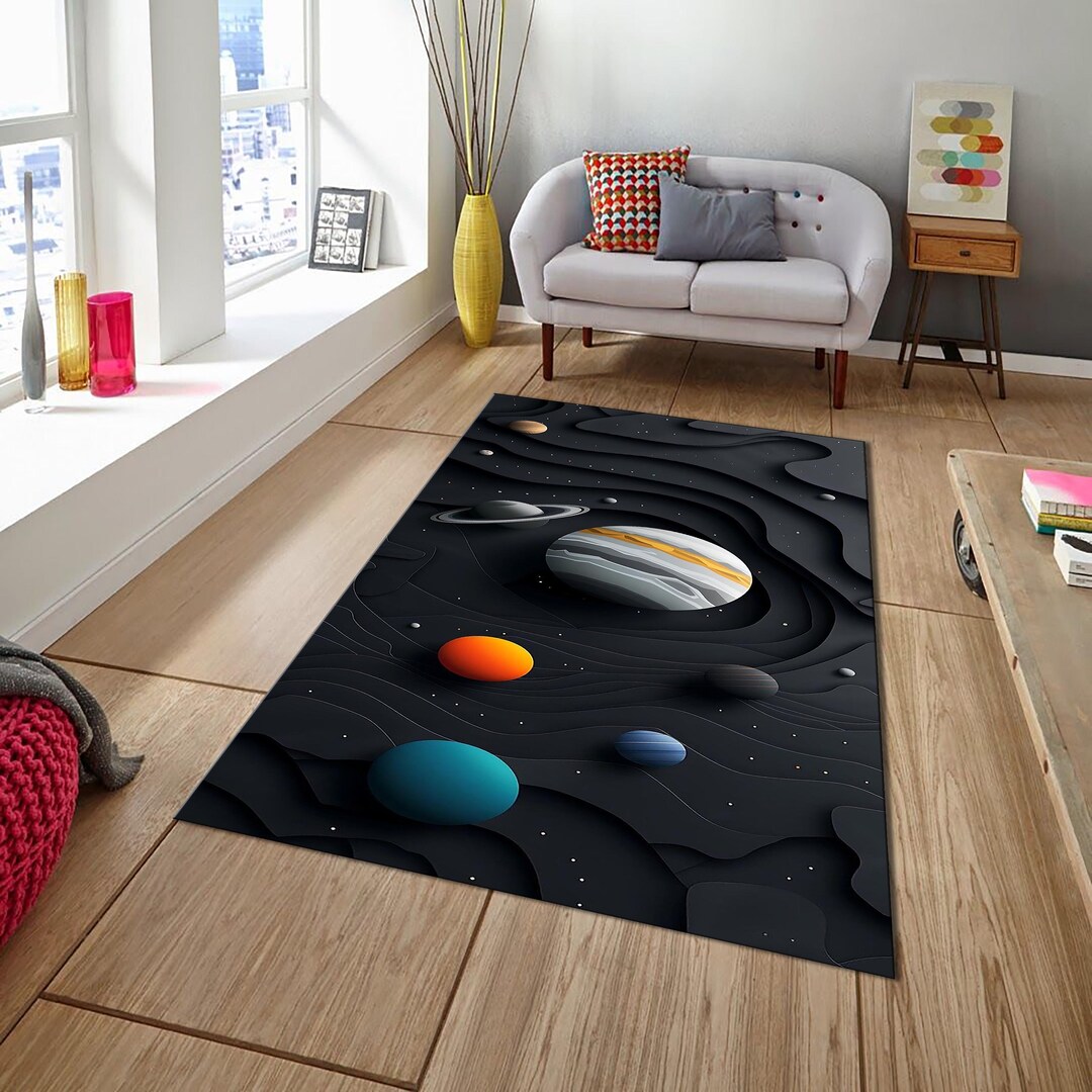 Galaxy Space Rug,floor Rug, Solar System Space Rug, Galaxy Rug ...