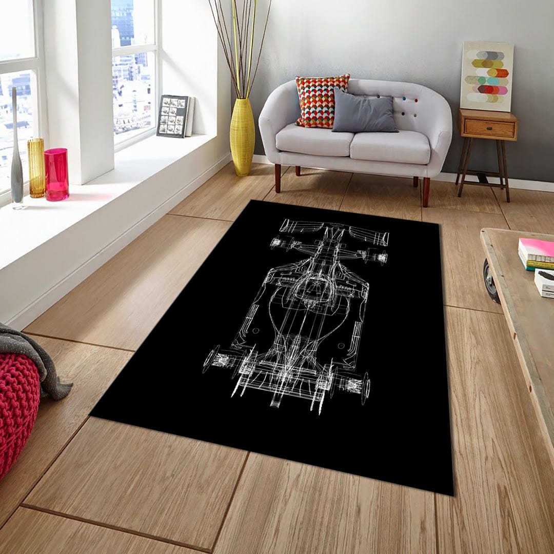F1 Racing Car, Formula 1 Rug, Racing Rug,sport Cars Rug,non-slip Carpet ...