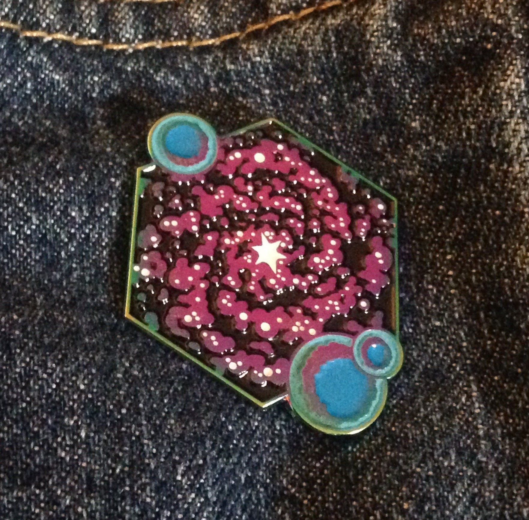 Tiny Glowing Galaxy Enamel Pin - Etsy