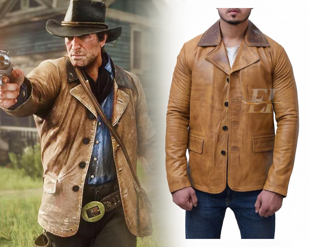 Arthur Morgan Jacket Red Dead Redemption 2 Video Game Cosplay Screen ...