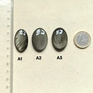 Cabochon en obsidienne dorée, ovale, en forme de larme, rectangle ...