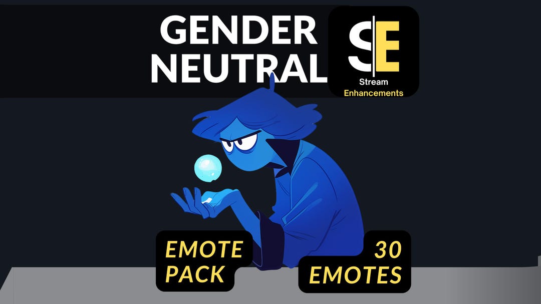 Blue Wizard Emote Pack | 30 Gender Neutral Mage Emotes (digital ...