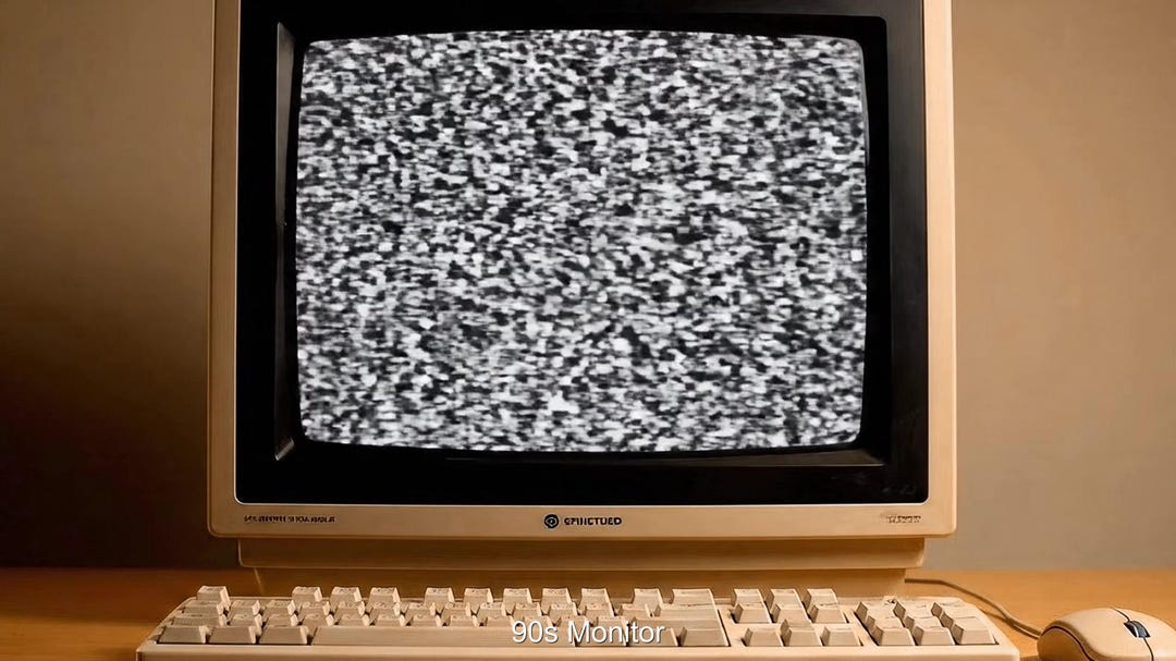 90s Monitor Stinger Transition: Retro Tech Nostalgia Stream Transition ...