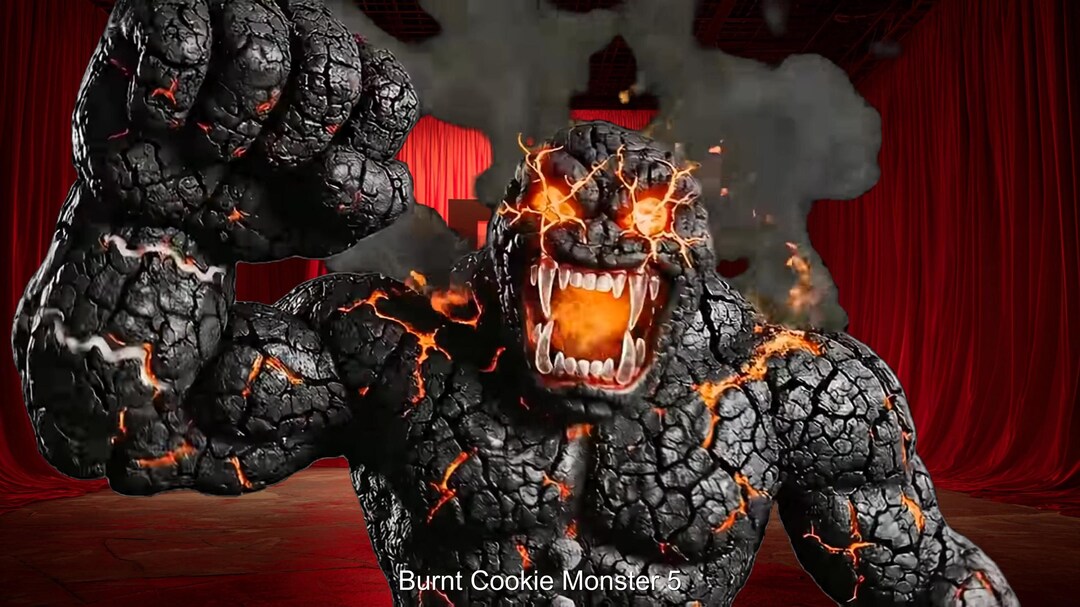Burnt Cookie Monster Stinger Transition | Stone Golem Stream Animation ...