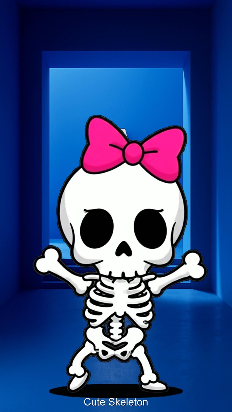 Kawaii Skeleton Stream Transition | Spooky Animation (digital Download ...