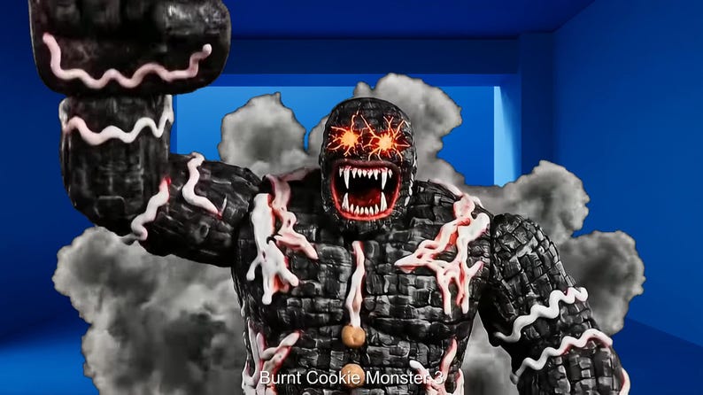 Burnt Cookie Monster Stinger Transition | Stone Golem Stream Animation ...