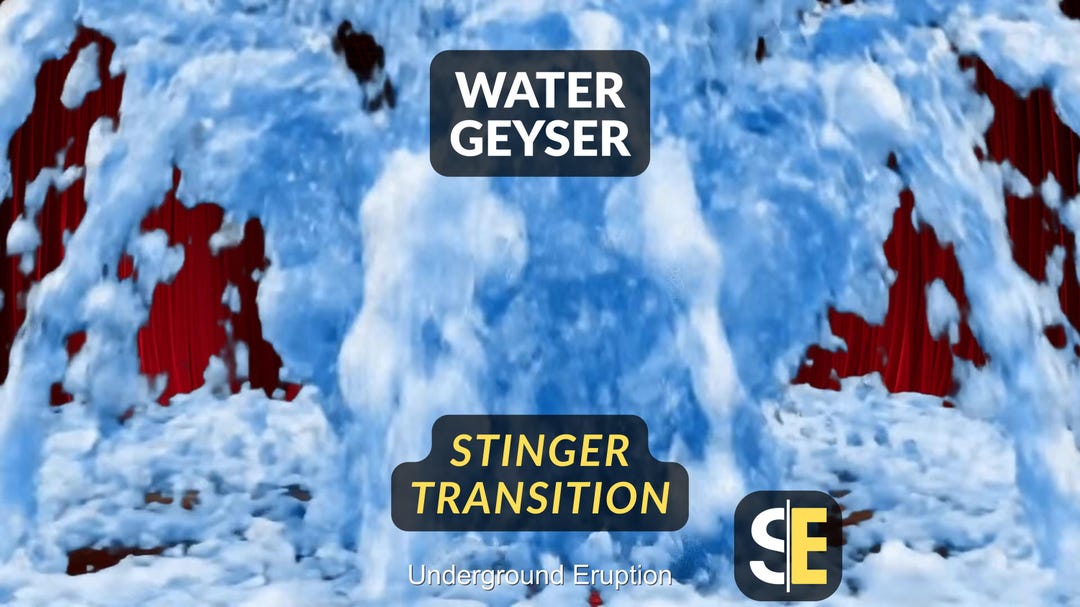 Water Geyser Stinger Transition | Ocean Eruption VFX Optimized for ...
