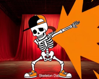 Skeleton Dab Stinger Transition: Funny Halloween Meme Stream Transition ...