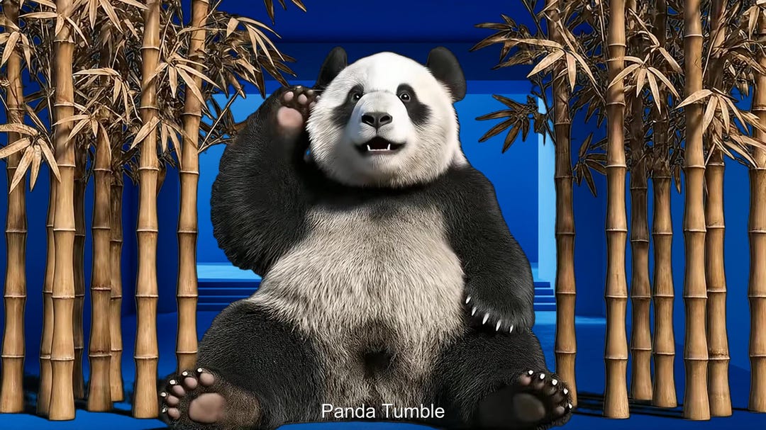 Panda Tumble Stream Transition | Animation Stinger (digital Download - Etsy