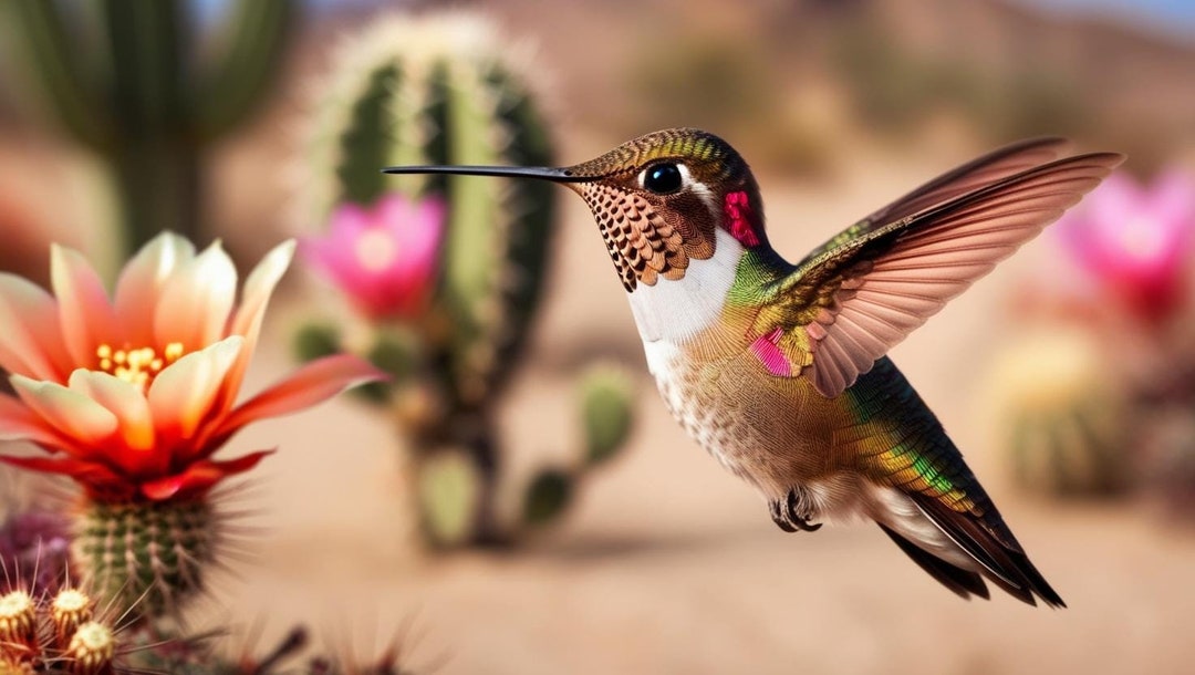 Desert Hummingbird Desktop Wallpaper 1472 X 832 - Etsy