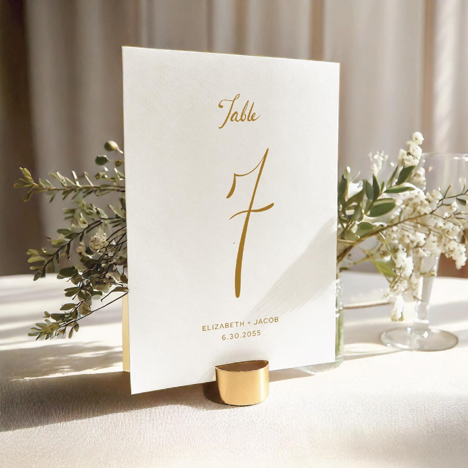 Handwritten Wedding Table Numbers: Editable Event Decor (digital ...