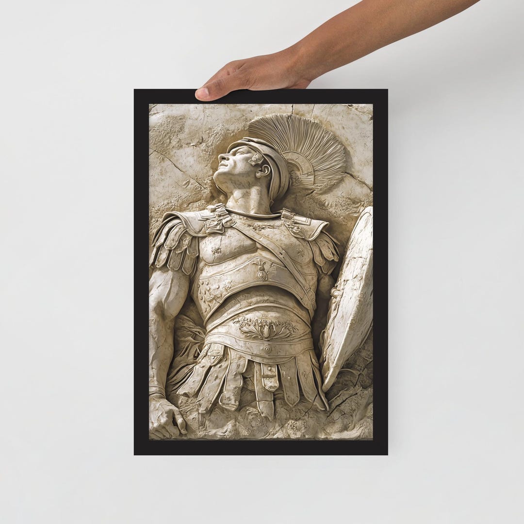 The Fallen Centurion – Framed Roman Soldier Art Print | Ancient Bas ...