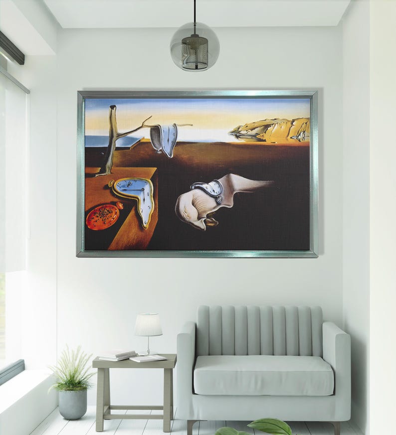 Salvador Dali the Persistence of Memory, Canvas Wall Art, Surrealism ...