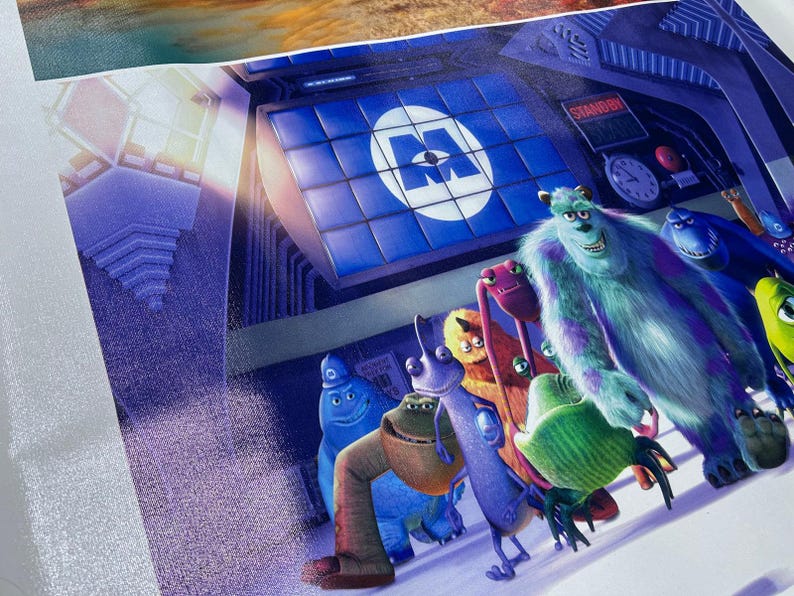 Monsters Inc Wall Art, Pixar Canvas Print, Kids Room Decor, Cartoon ...