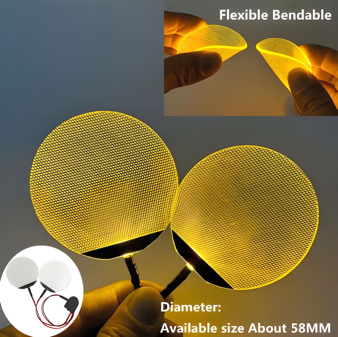 58mm Round LED Light Module – Flexible Prop Glow Insert for Cosplay ...