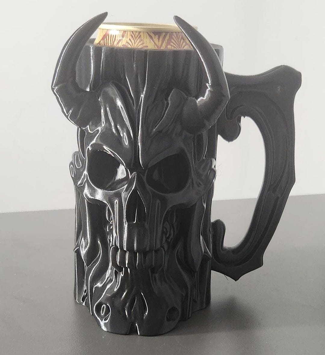 Demon Skull Can Holder – Longhorn Infernal Chalice - Etsy
