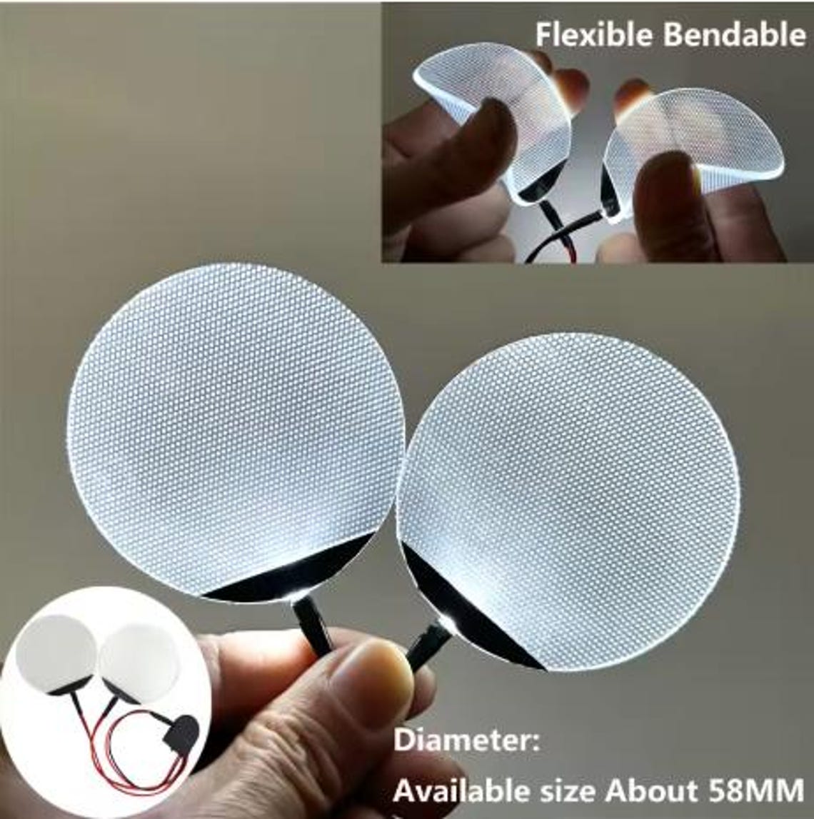 58mm Round LED Light Module – Flexible Prop Glow Insert for Cosplay ...