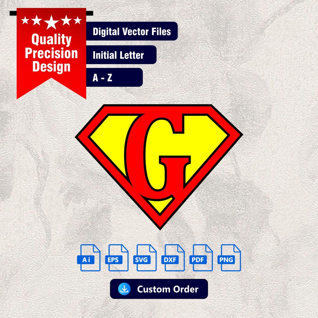Custom Initial Logo: Super Vector Clipart, Cutting Files (digital ...