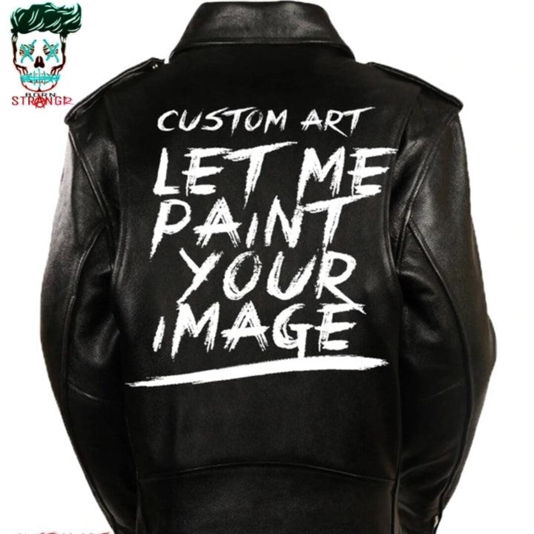 Custom Hand-painted Leather Jacket Personalized Graffiti Art & Bold ...