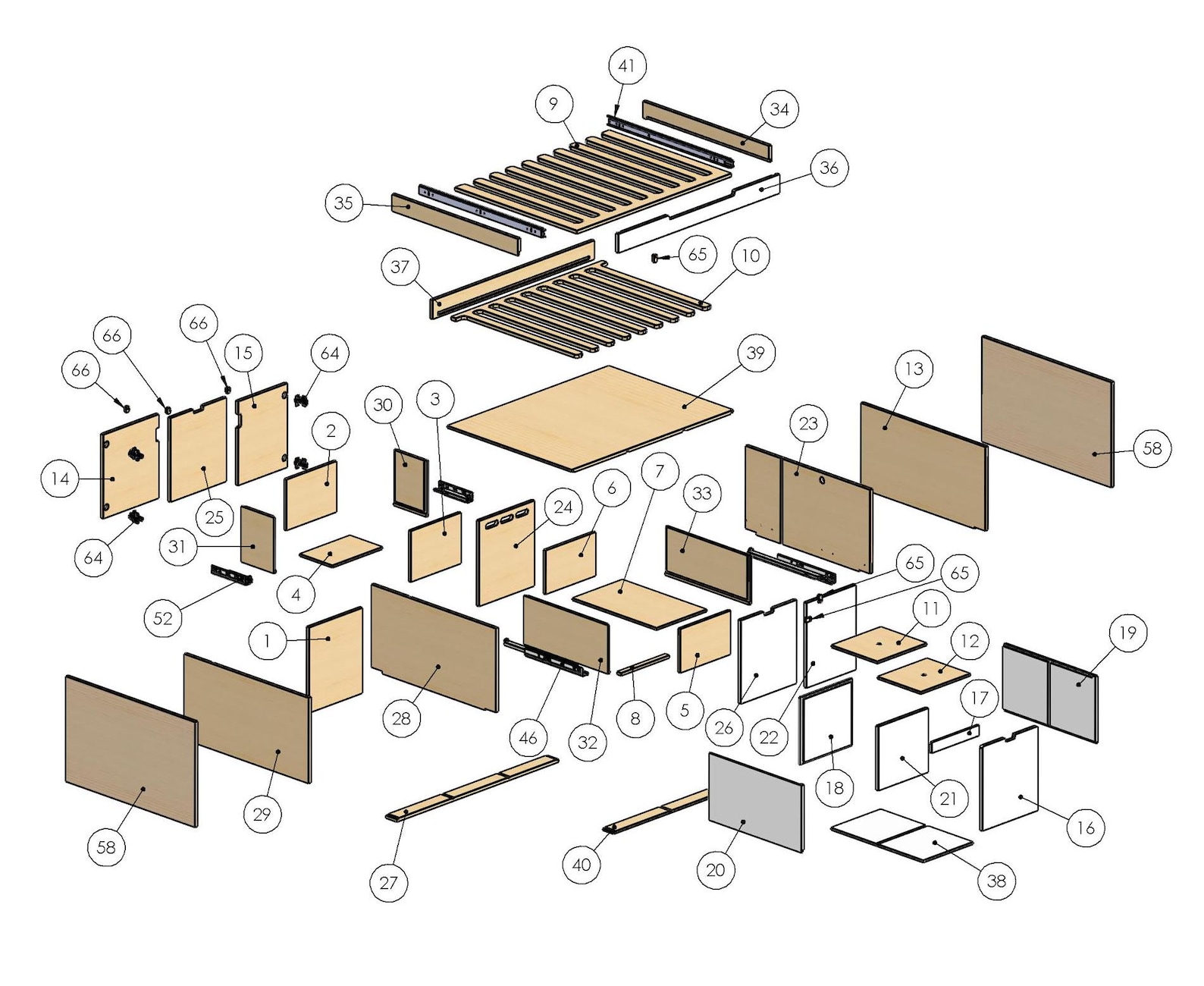 CNC Camper Bed Plans – Pull-out Camper Bed Unit With Storage for Medium ...
