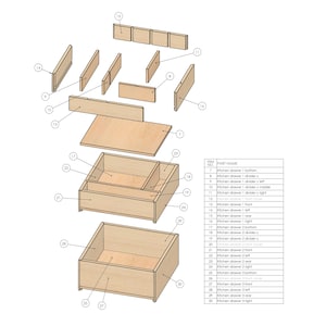 CNC Camper Kitchen Plans – DIY Plywood Van Life Kitchen Unit – Compact ...