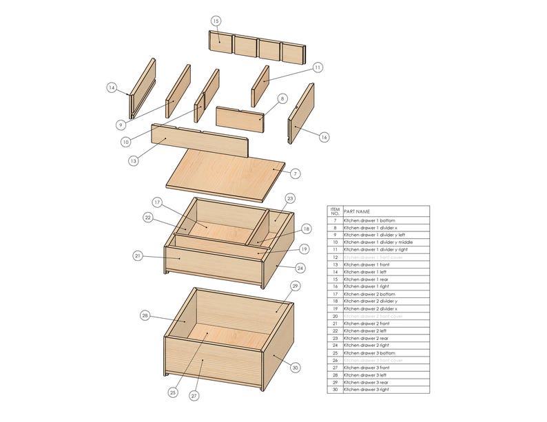 CNC Camper Kitchen Plans – DIY Plywood Van Life Kitchen Unit – Compact ...