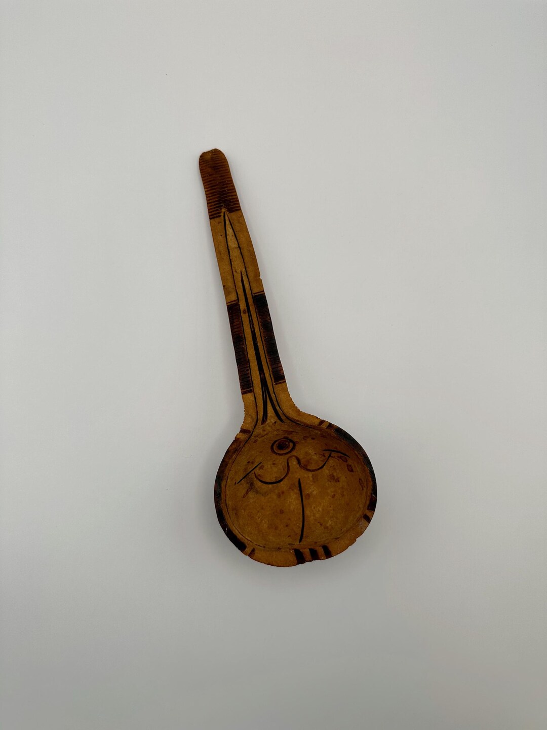 Spoon Decorative Calabash Hand Carved Kitchenware Nigerian Vintage ...