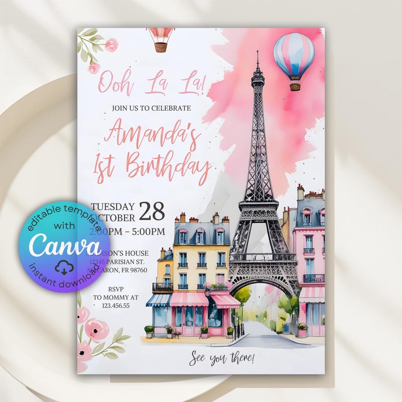 Paris Invites - Etsy