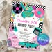 Editable Fifties Birthday Invitation, 50 and Fabulous, 1950s Retro ...