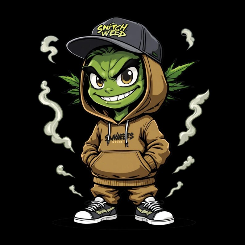 Snitch Weed PNG | 420 Cartoon Streetwear Design | Dope Urban T-shirt ...