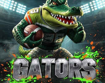 Gators Football Mascot PNG | Sports Team Design (digital Download) - Etsy