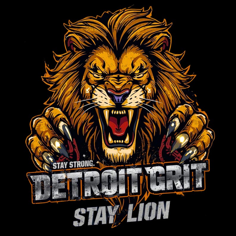 Detroit Lion Grit Graffiti PNG Bundle - Motor City Pride (digital ...