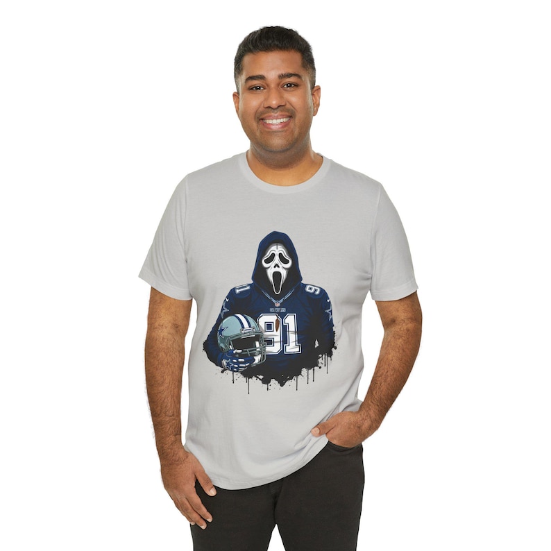 Ghostface Dallas Football Art, Scream Mask 91 Jersey PNG, Spooky ...