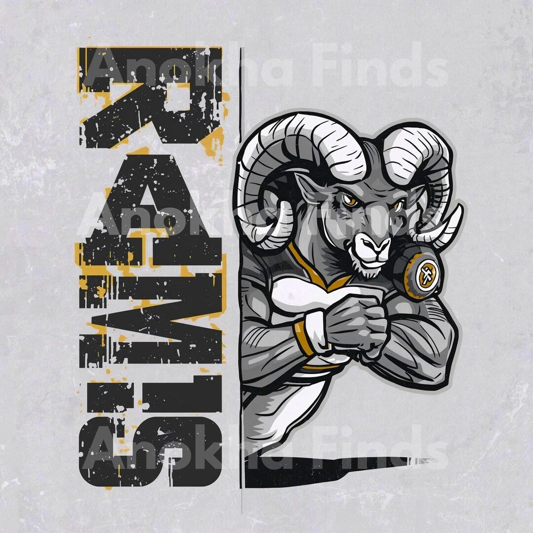 Rams Mascot PNG | Aggressive Ram Sports Design | Team Spirit Digital ...