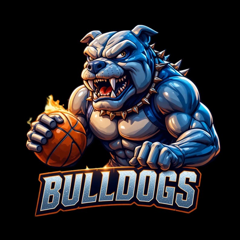 Fierce Bulldog Basketball PNG: School Spirit Design (digital Download ...