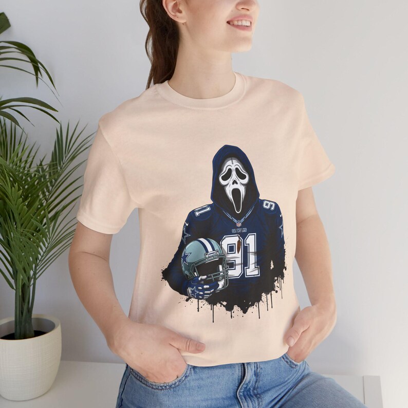 Ghostface Dallas Football Art, Scream Mask 91 Jersey PNG, Spooky ...