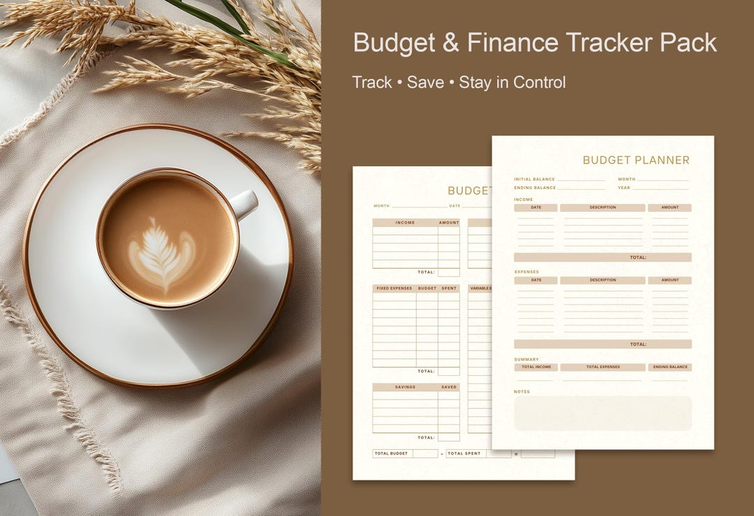 Budget Planner Printable | A4 Finance Tracker | Minimal Money Organizer ...