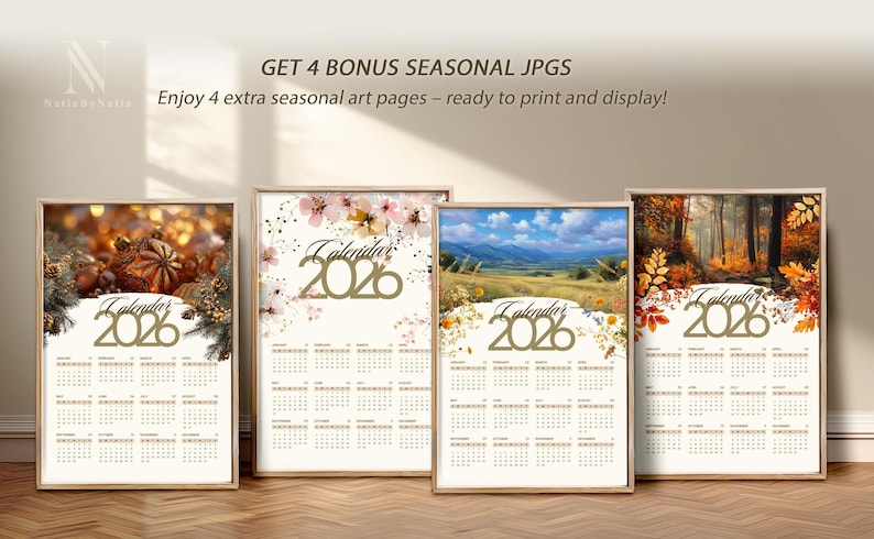 2026 Photo Calendar - Editable Family Wall Planner (canva Template) - Etsy