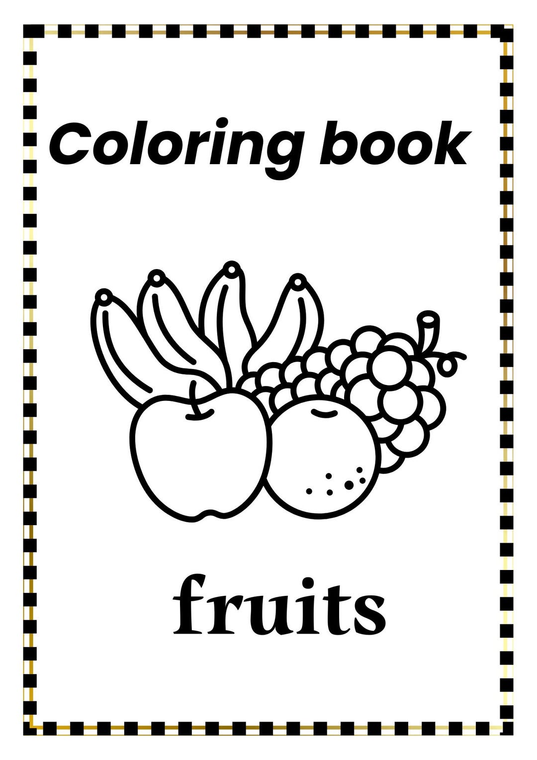Fruits Coloring Book - Etsy