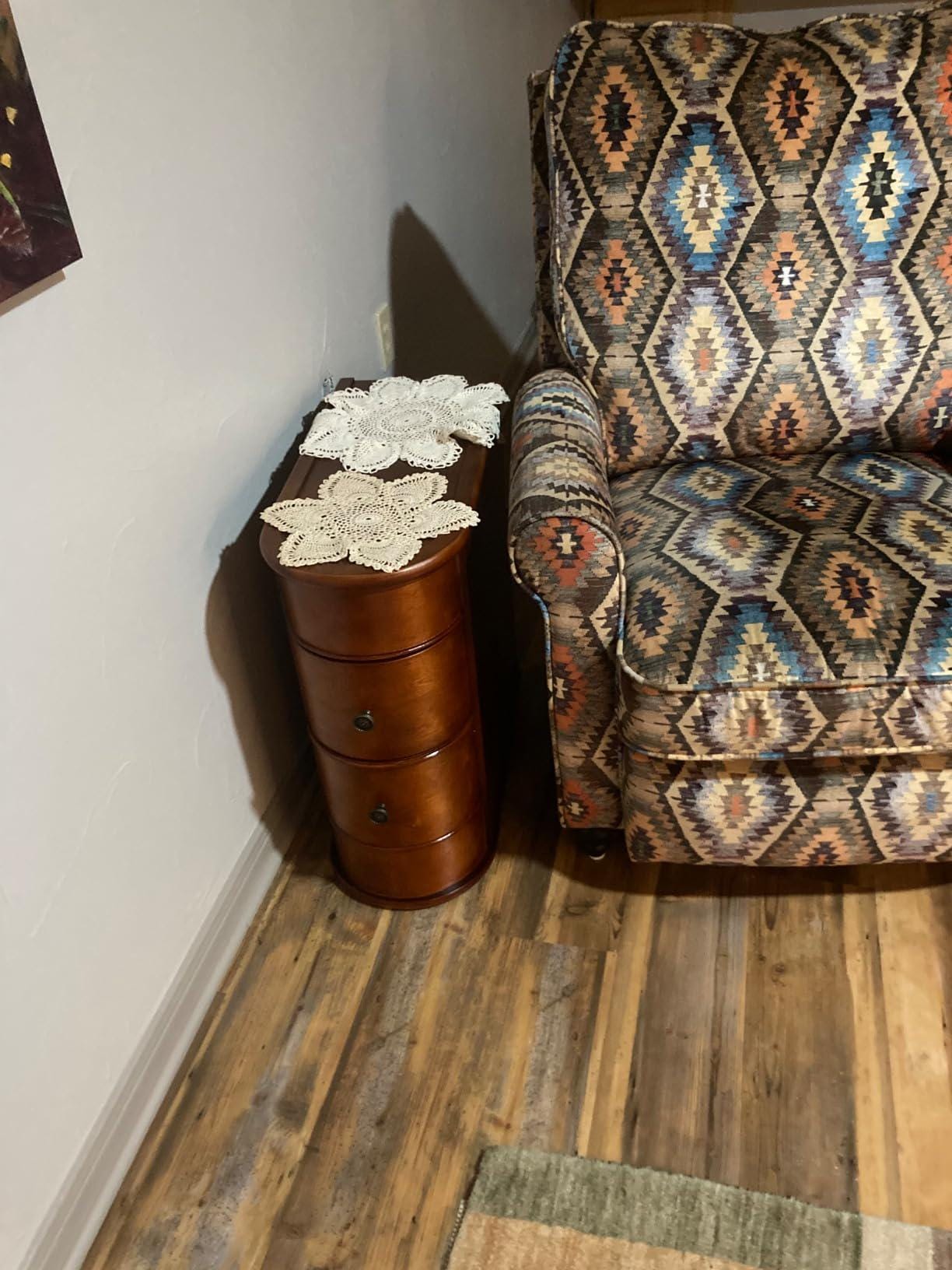 Wooden Narrow Side Table With 2 Drawer | Livingroom, Office, Bedroom ...
