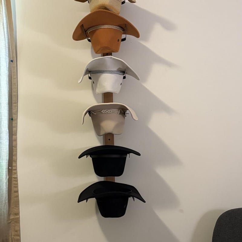 Wall Mounted Cowboy Hat Rack - Etsy