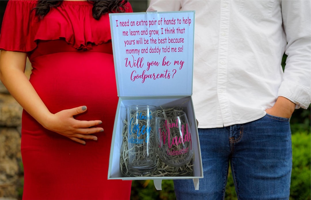 Customizable Godparents Proposal Box WITH Drinkware - Etsy