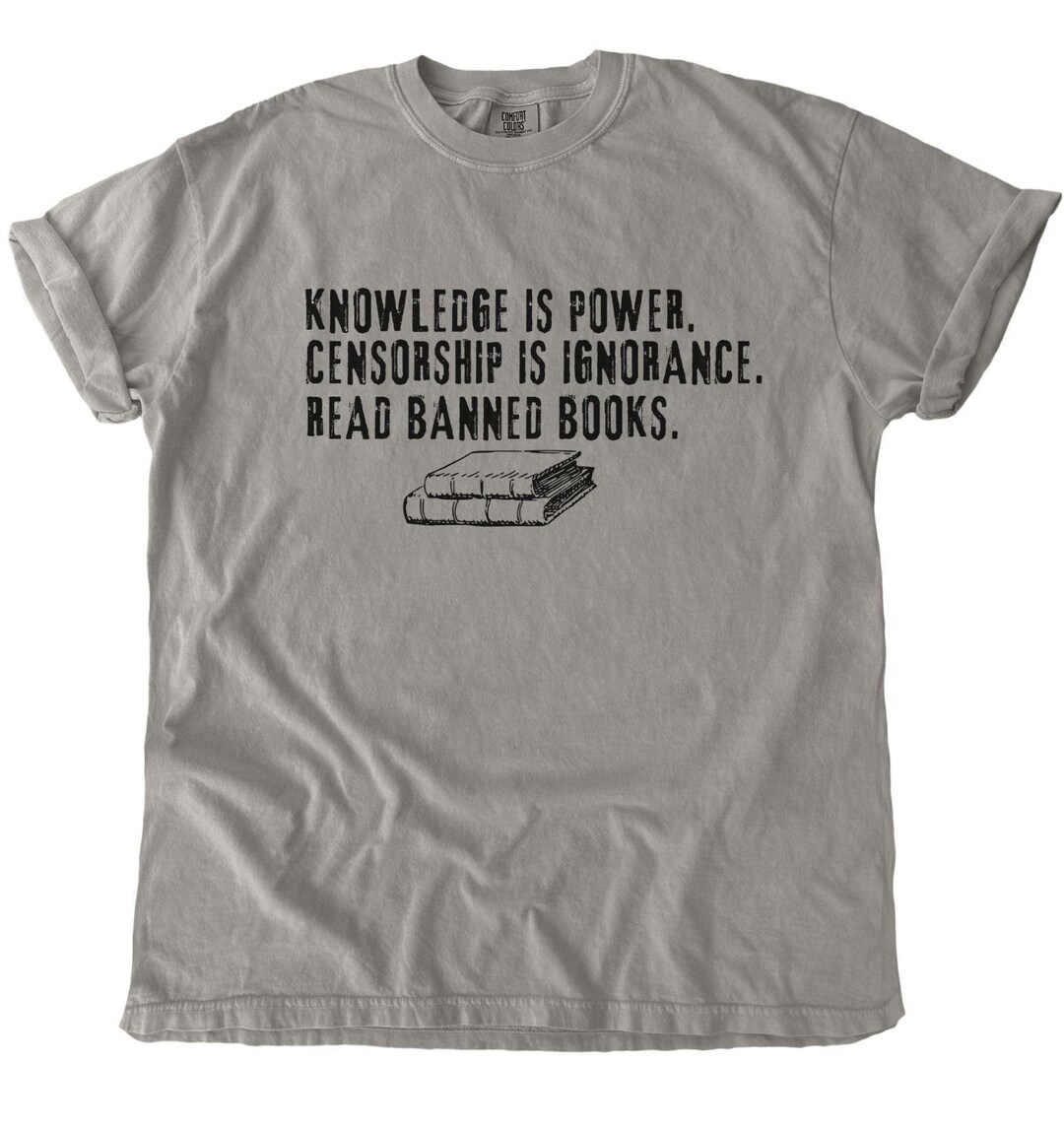 Knowledge is Power Banned Books Shirt, Banned Books Tshirt, Unisex ...