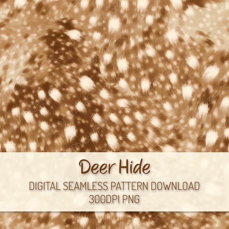 Deer Hide Seamless Pattern PNG Digital Download, Deer Fur Repeat ...