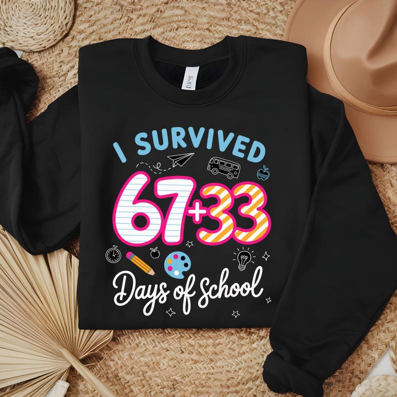 I Survived 100 Days of School DTF Heat Transfer: Teacher Student Ready ...