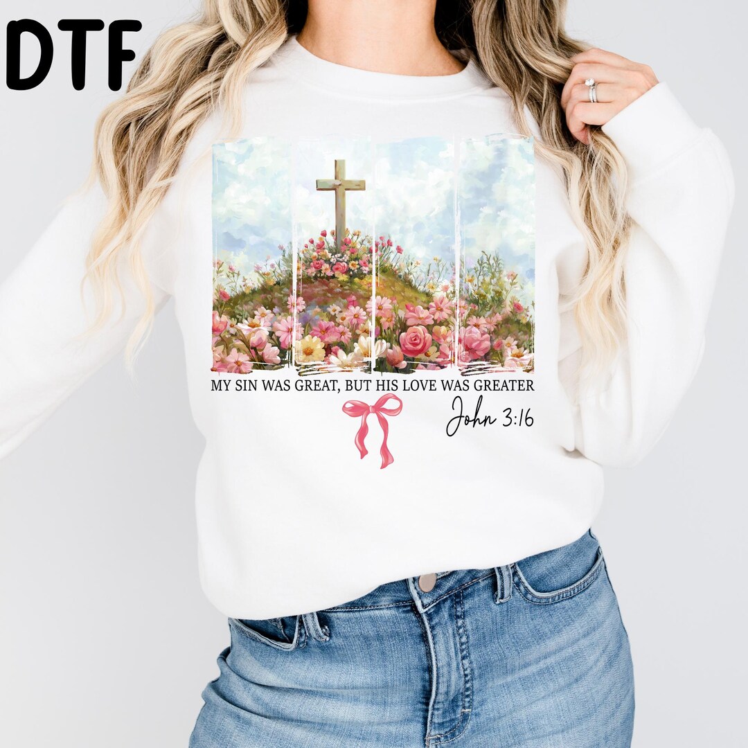 Jesus is the Light Floral Christian Heat Transfer: Coquette Religious ...