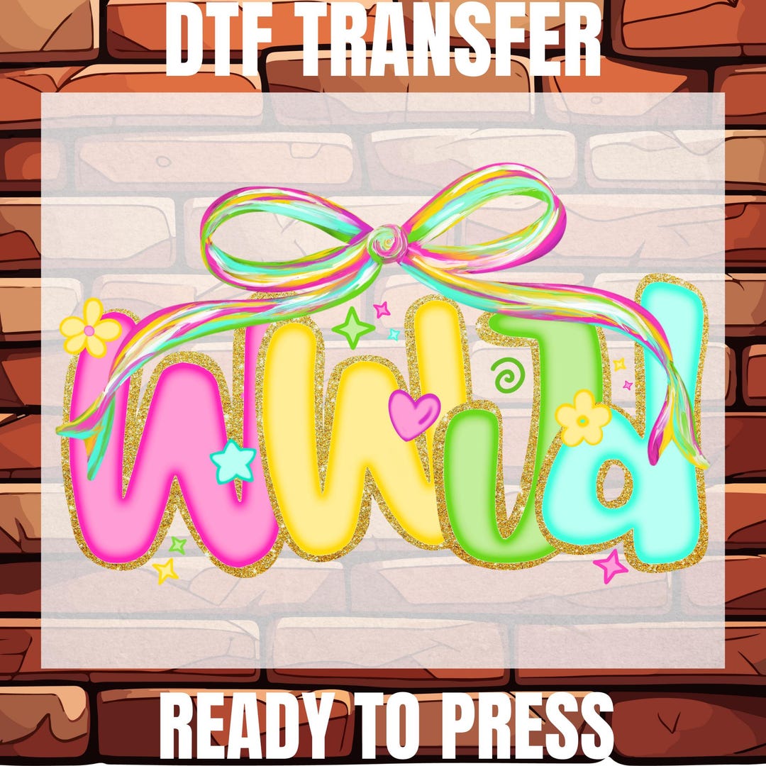 WWJD Neon Coquette Bow DTF, Preppy Christian Design Ready to Press - Etsy