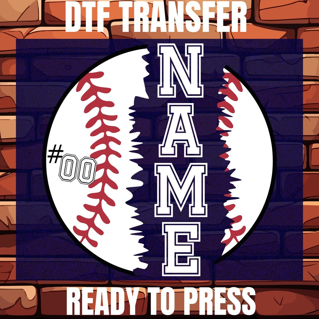 Personalized Baseball Ready to Press, Custom Baseball Heat Transfer ...